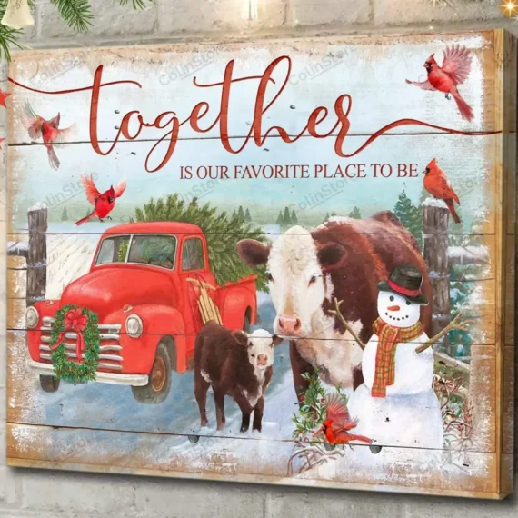 Together Cow Matte Canvas – Daymira™ Wear For Everyday Pleasant Together Cow Matte Canvas – Daymira™ Wear For Everyday Pleasant