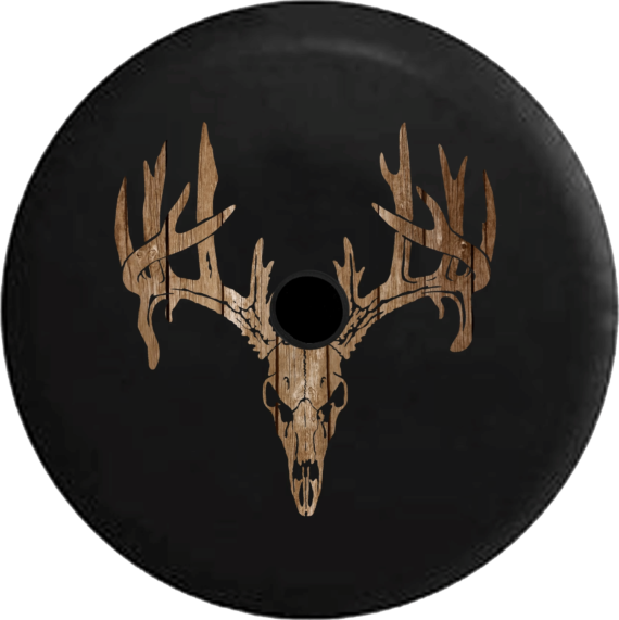 Spare Tire Cover Day Deer Antlers Skull Hunting Dark Smoke Skulls