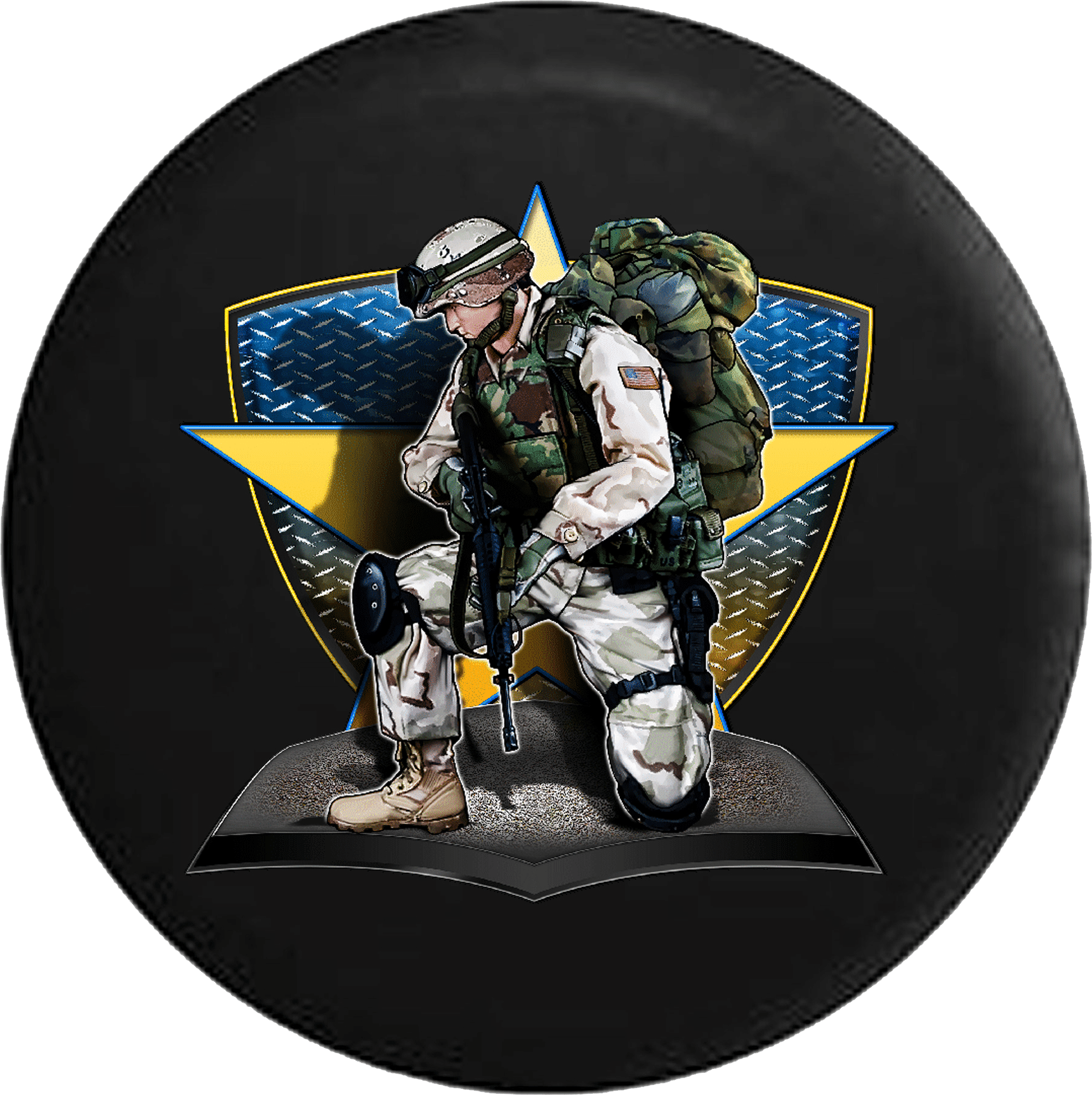 Jeep Liberty Tire Cover With American Solider Jeep Tire Covers Daymira™ Wear For Everyday